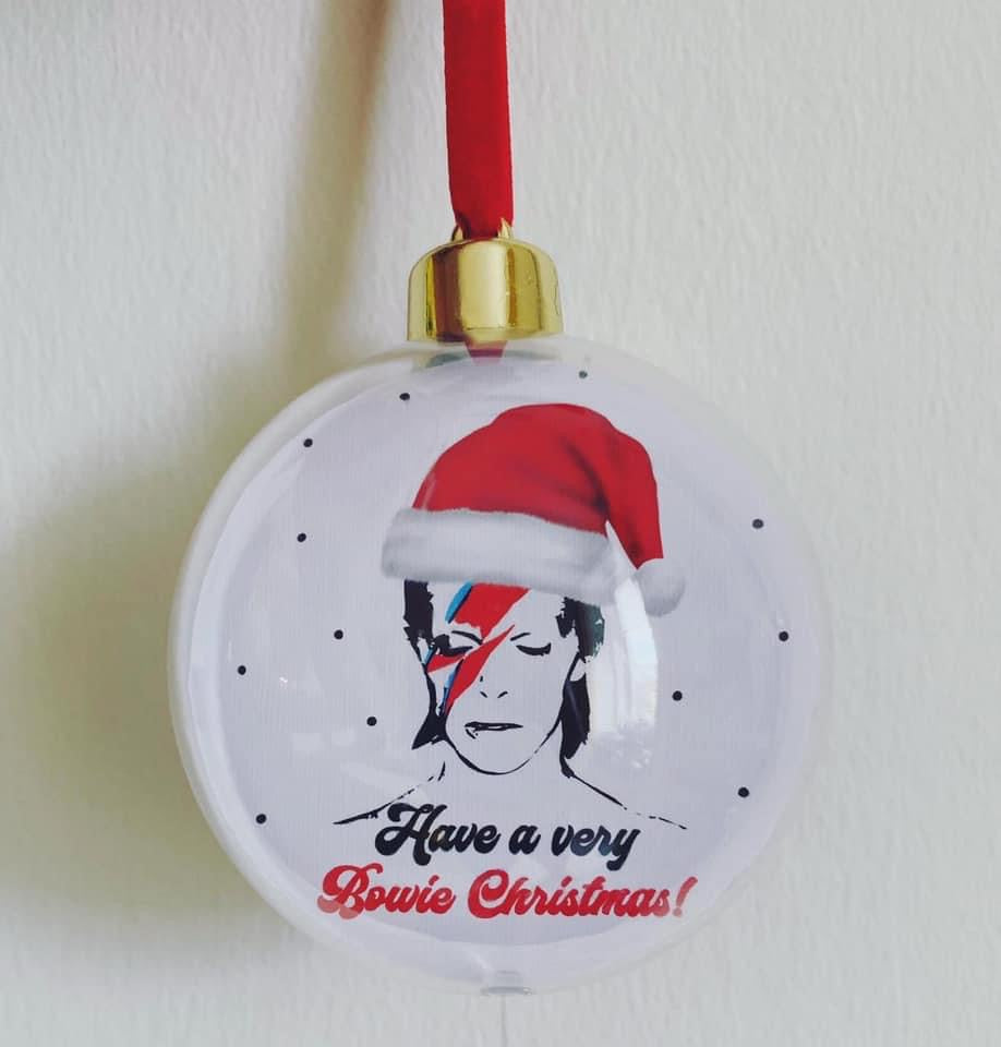 David Bowie Christmas Bauble – Rosa Loves Rainbows